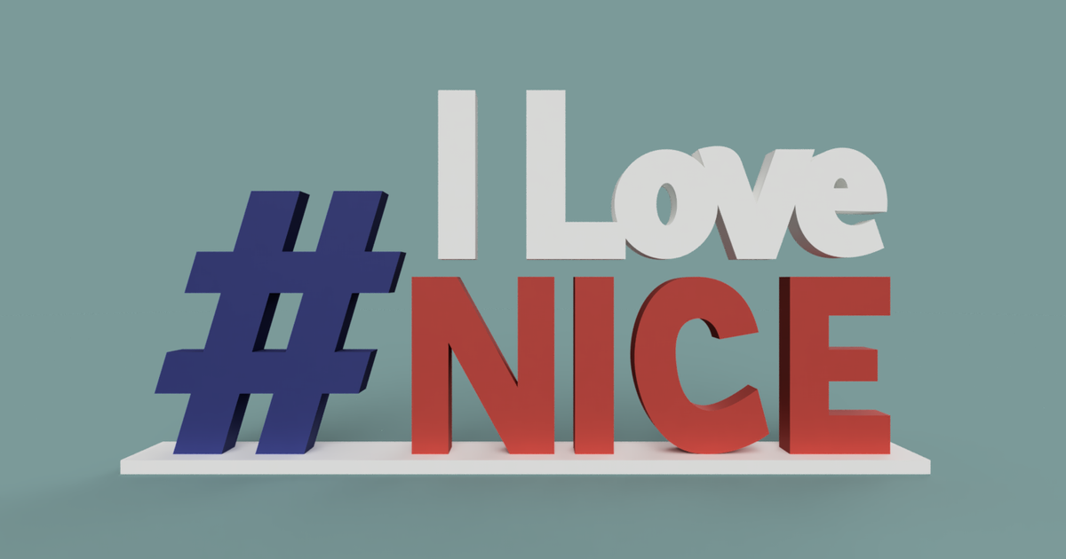 "# I Love Nice" sign replica by nice_3D_print | Download free STL model ...