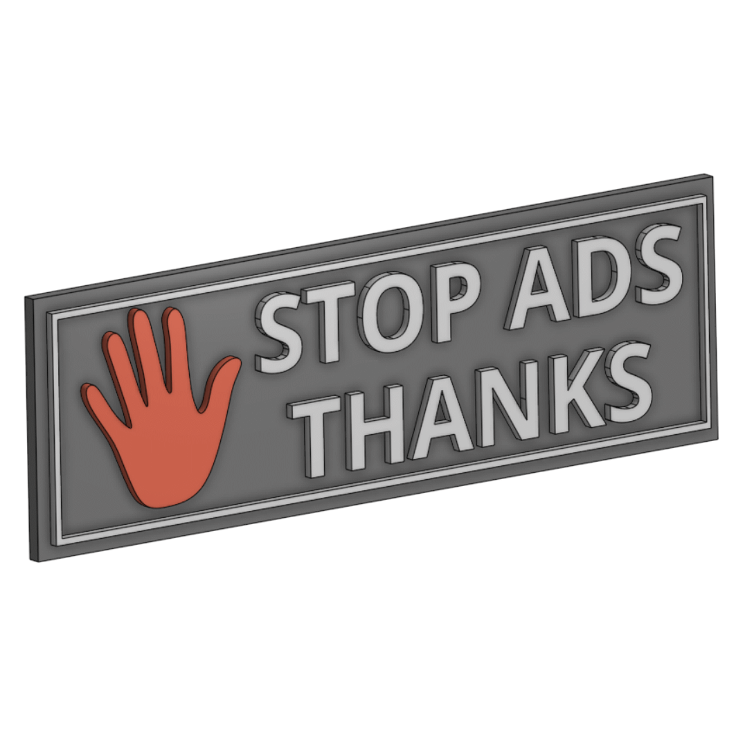 Stop pub / Stop ads magnet mounted logo by Sylvain L. | Download free ...
