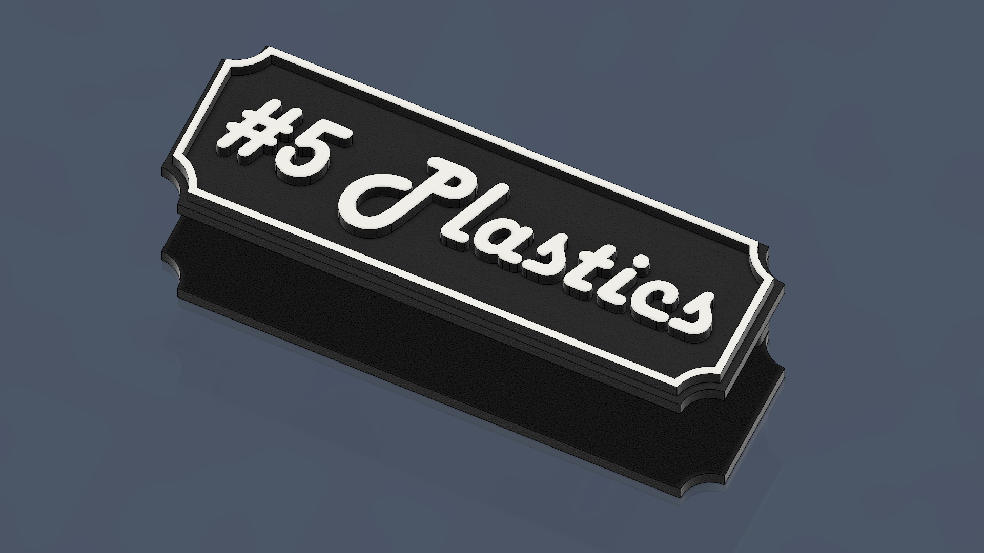 Stylized Label For #5 Plastics by MielkeMaker | Download free STL model ...