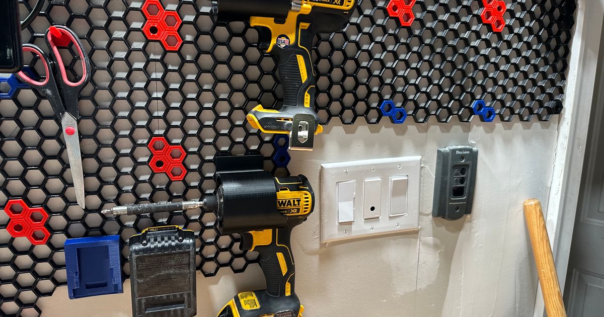 HSW - Side Mounted Holder for Dewalt Cordless Drill and Impact Driver ...