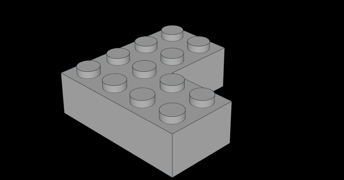 Lego Compatible (702.dat) Brick 4 x 4 Corner by thall72 | Download free ...