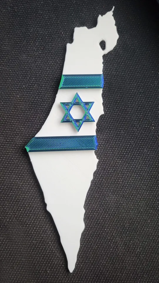 Israel Flag Map Vintage Israeli Independence Day Flag , With An