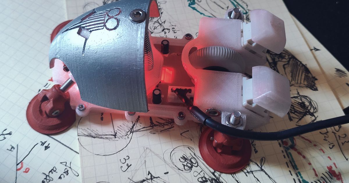 mouse whit mechanical switch by rain day | Download free STL model ...