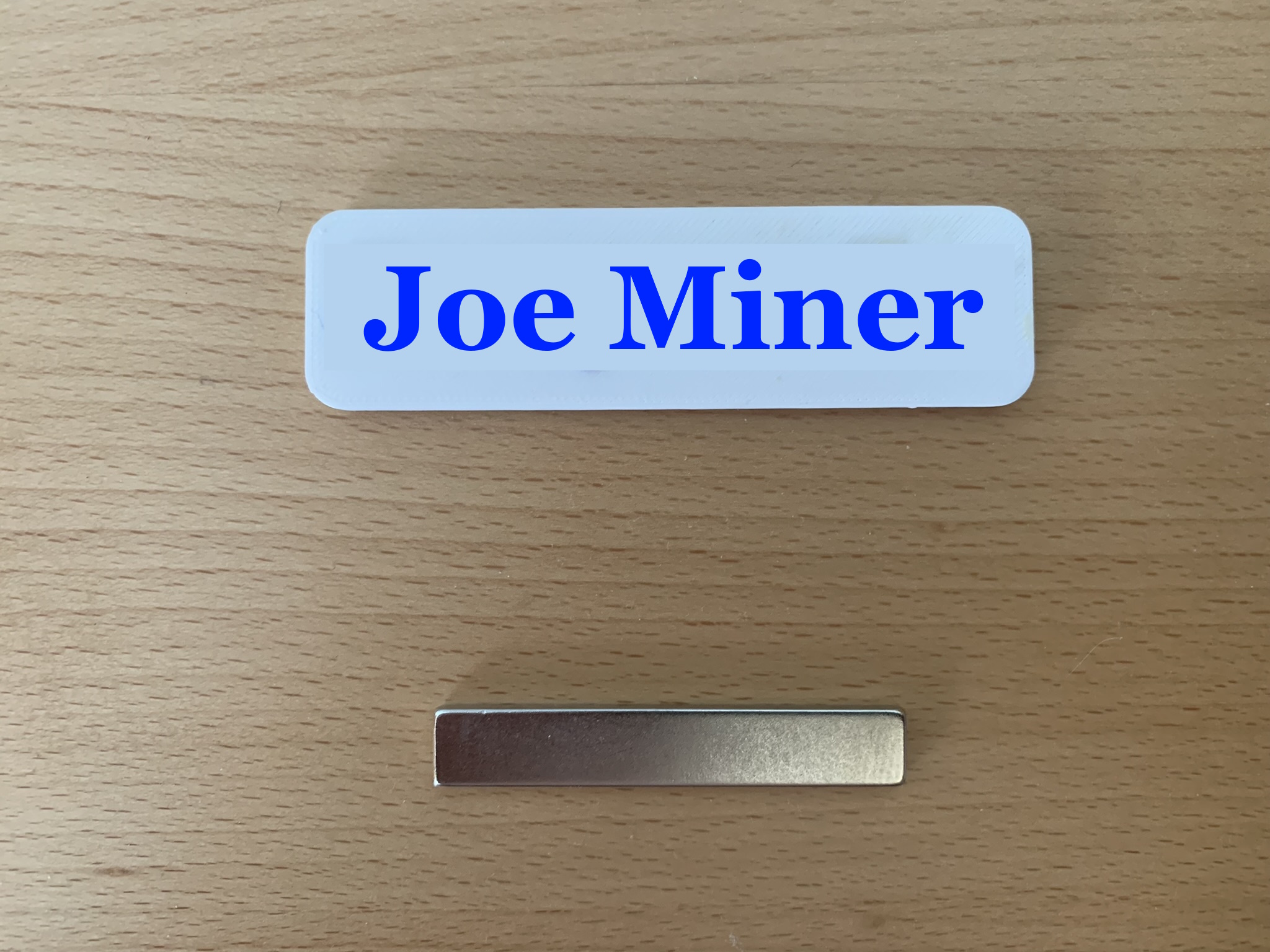 Customizable Magnetic Nametag by Teraflop | Download free STL model ...