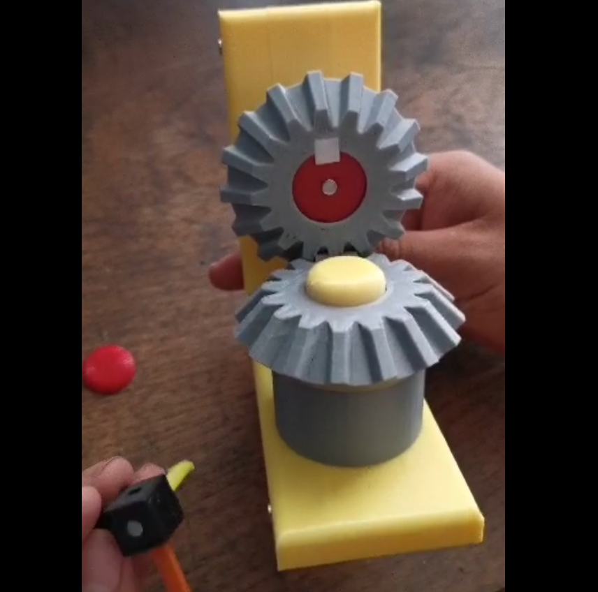 Magnetic didactic model of bevel gears with explanation of forces by ...