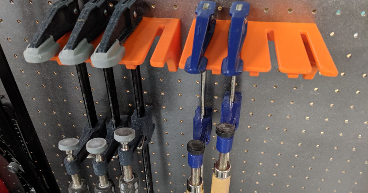 F-Clamps Rack for Pegboard by 3DMaker | Download free STL model ...