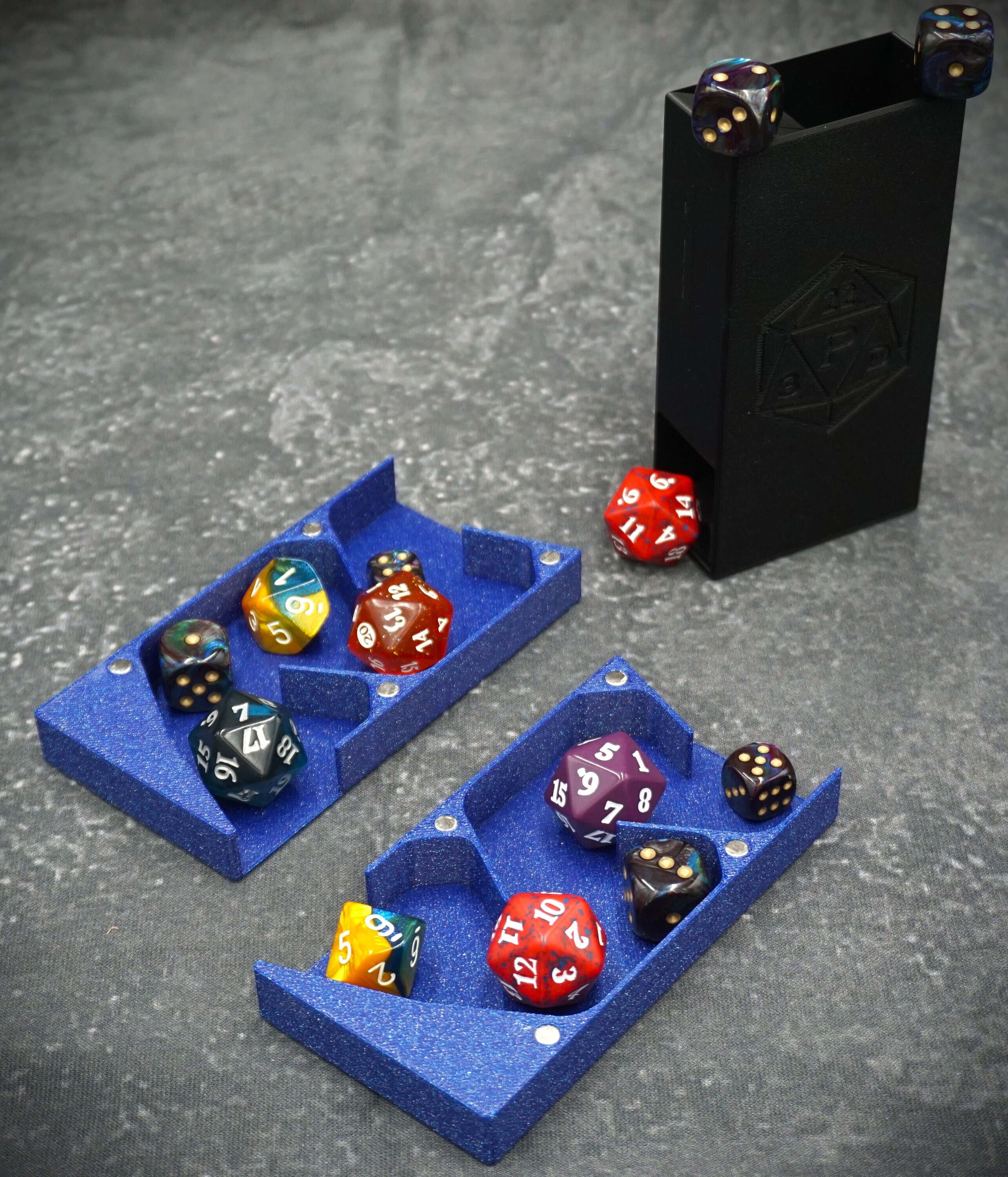 Magnetic Dice Tower with Box by Preischl 3D | Printables Store