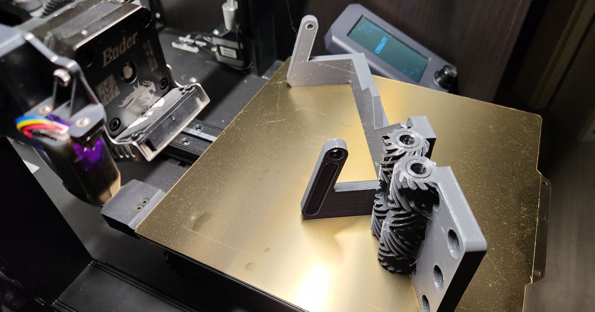 Sonic Pad Mount with geared Hinge Creality Ender 3 and other Printer von Jay | Kostenloses STL ...