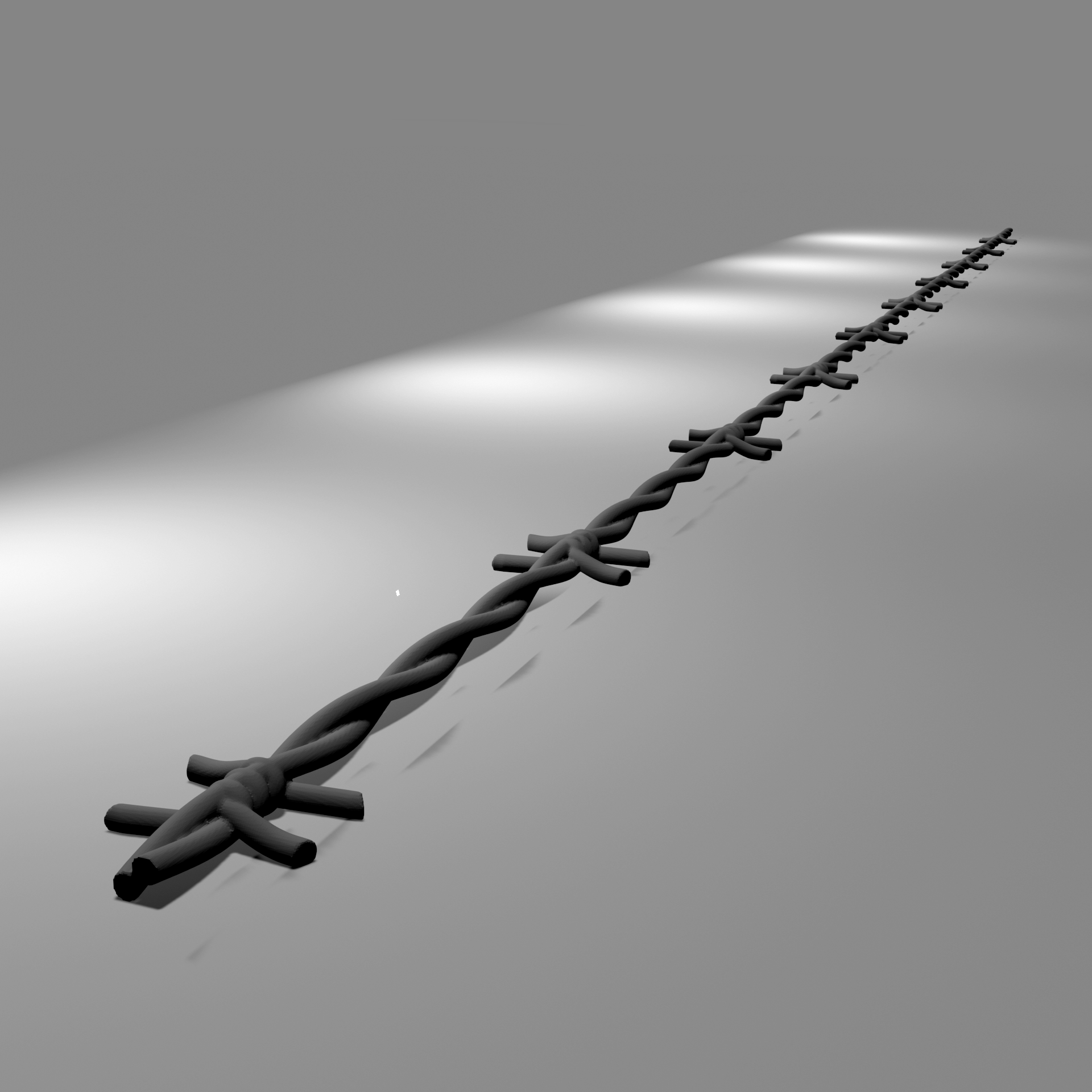 Barbed Wire - 1.6m coil & 0.8m straight segment by Caminus Crafts ...