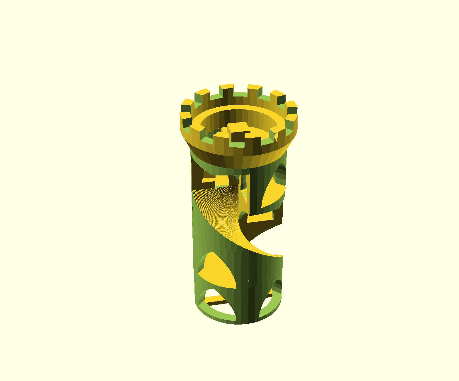 Round tower with ramp by parapet | Download free STL model | Printables.com