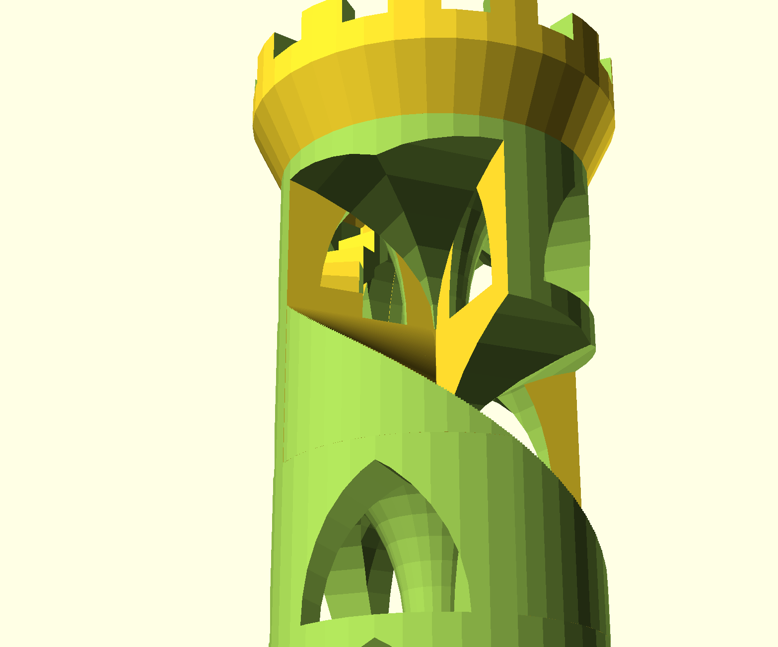 Round tower with ramp by parapet | Download free STL model | Printables.com