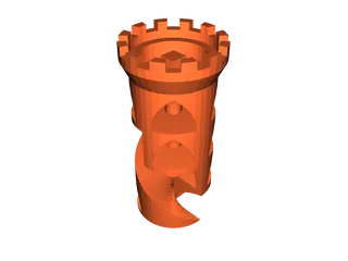 Round tower with ramp by parapet | Download free STL model | Printables.com