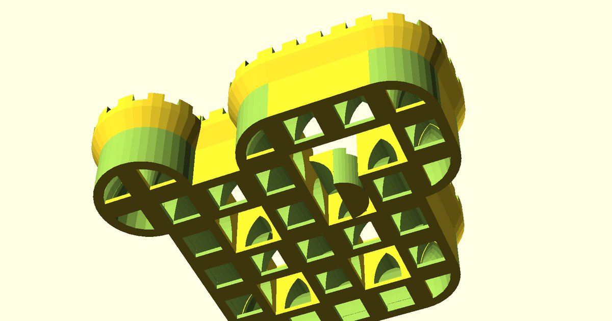 Wide castle by parapet | Download free STL model | Printables.com