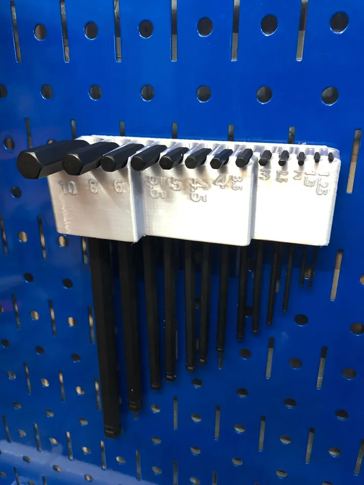 Allen Wrench Peg Board by BiloxiGeek | Download free STL model ...