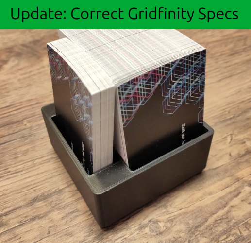 Business Card holder / storage Gridfinity 2x2 (two versions) by ...