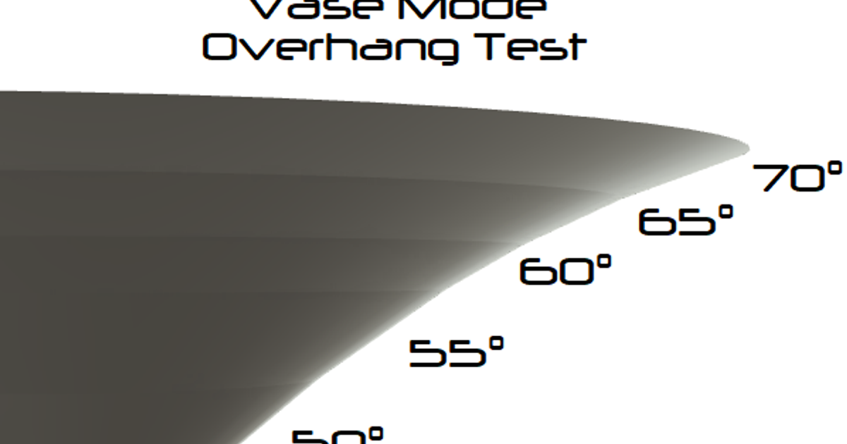 Overhang Test - Vase Mode von Paul Ellis (Polymate3D) | Kostenloses STL ...