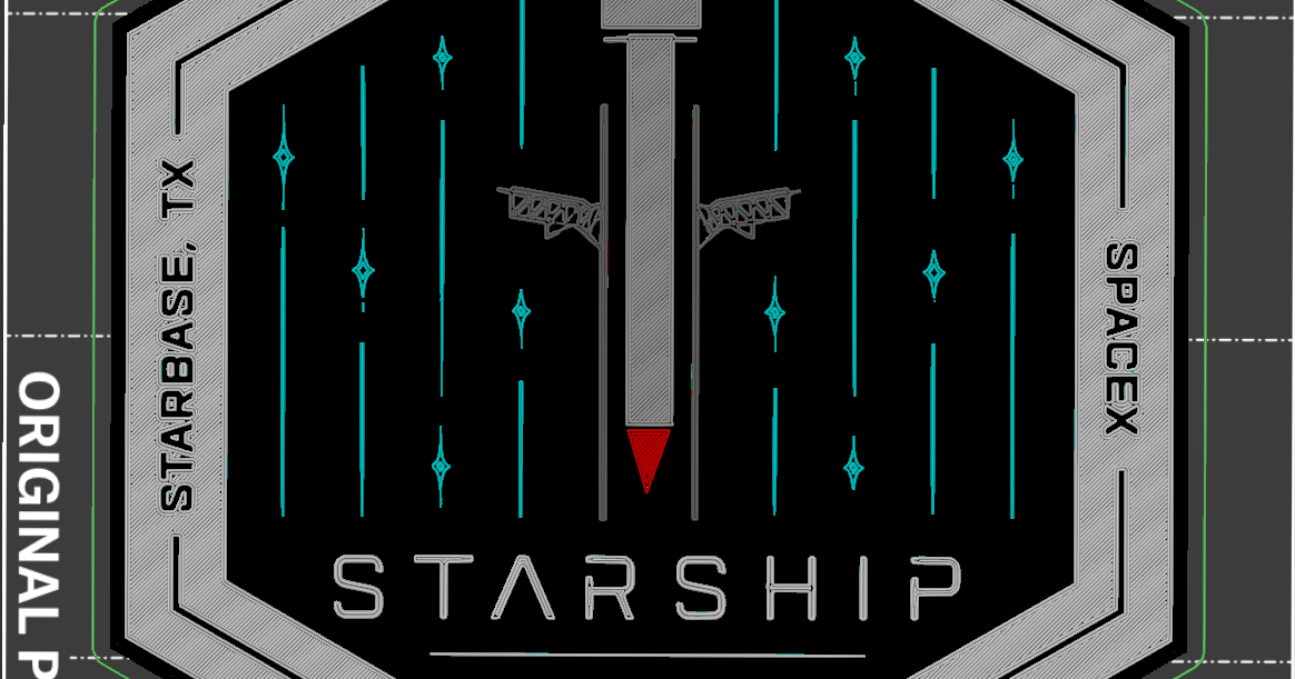 Starship Test Flight Patch - 420 Edition by J Dubya | Download free STL ...