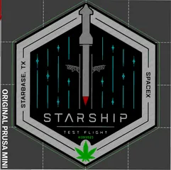 Starship Test Flight 2 Patch by J Dubya | Download free STL model ...