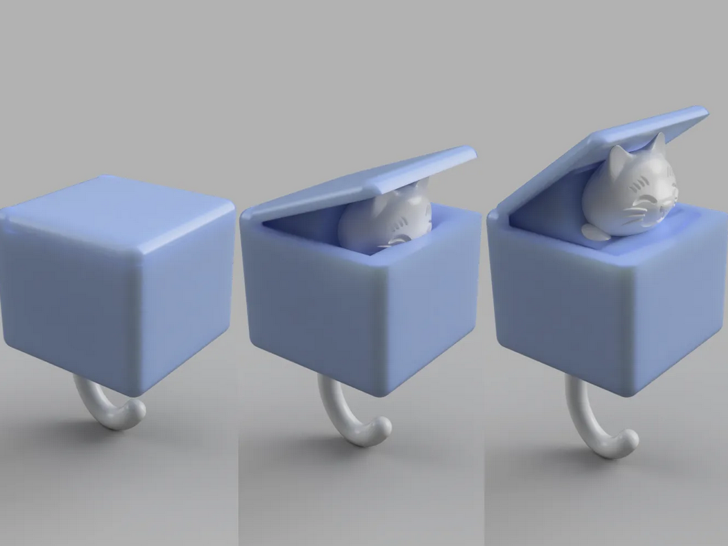 Fixed Box Cat key hook by RocKz | Download free STL model | Printables.com