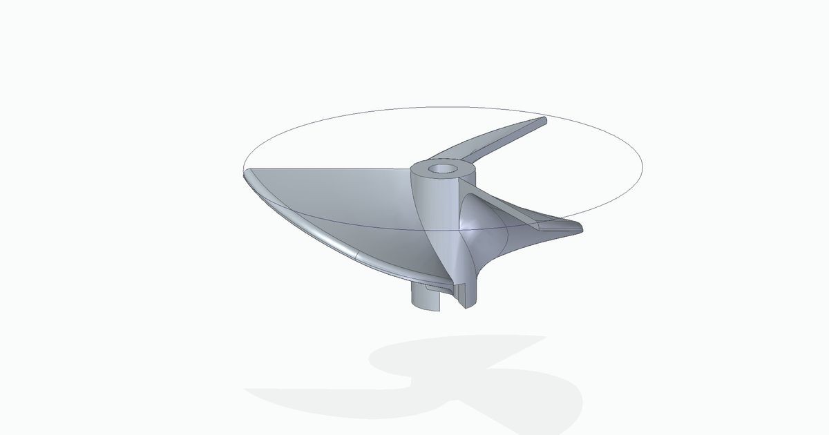 RC Boat Propeller 3 Blade d=4mm D=55mm P=50mm DriveDog by pw.prints ...