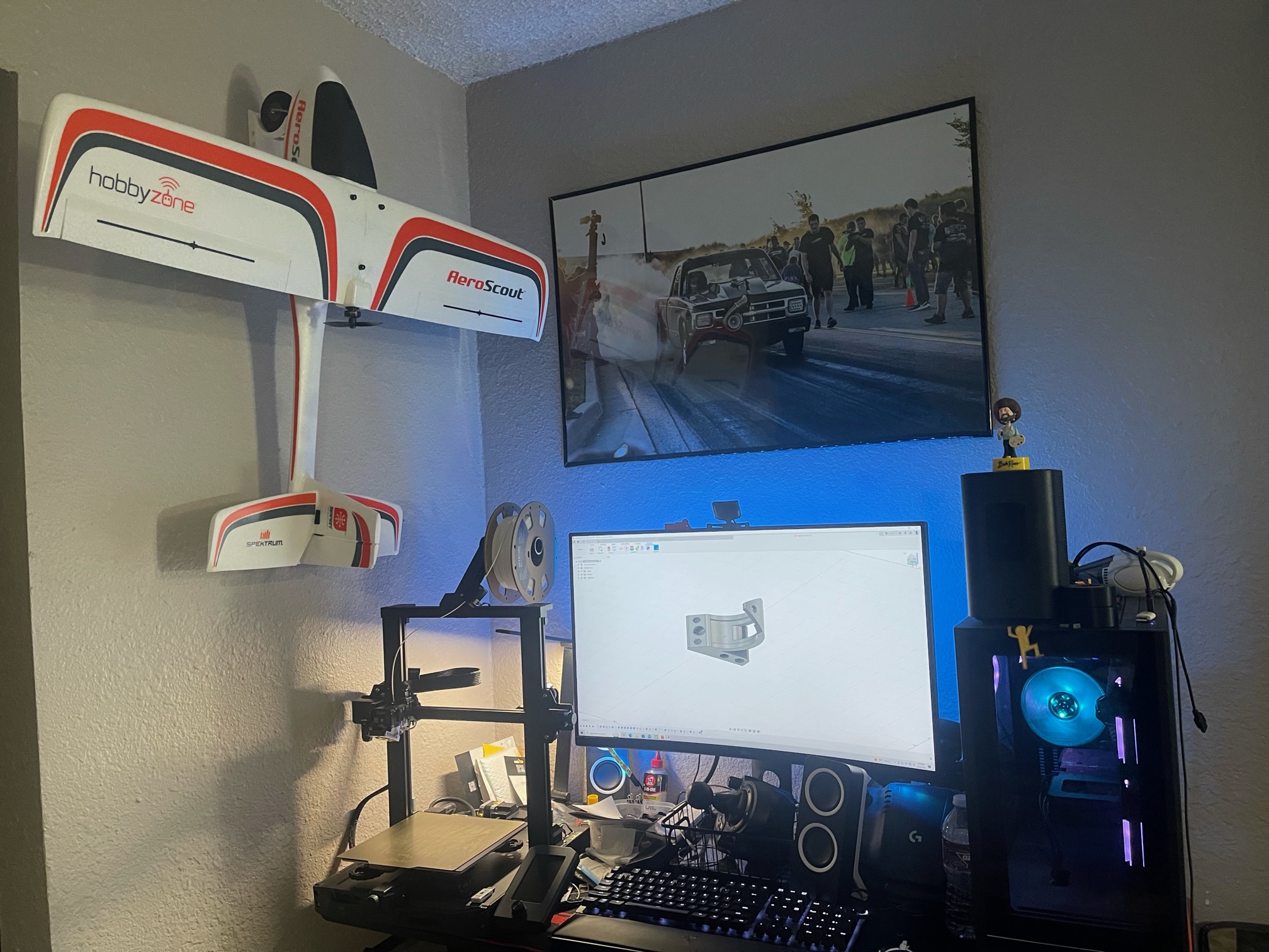 AIRPLANE WALL MOUNT AERO SCOUT S 2 76MM TIRE by 3DxUnlimited | Download ...