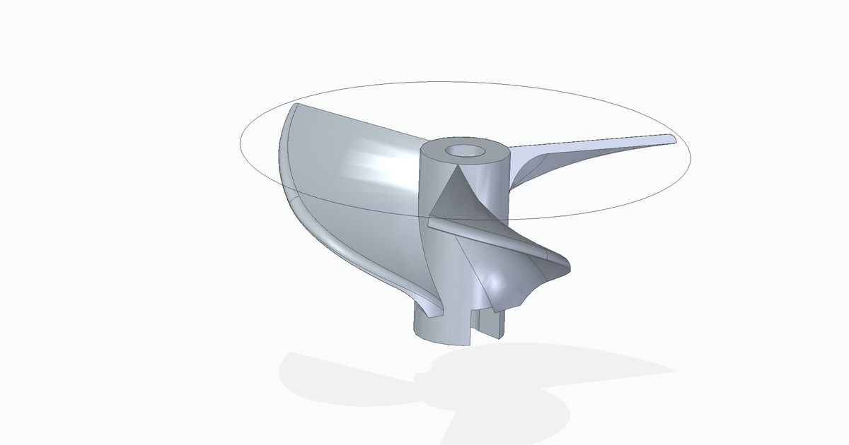 RC Boat Propeller 3 Blade d=4mm D=45mm P=50mm DriveDog by pw.prints ...