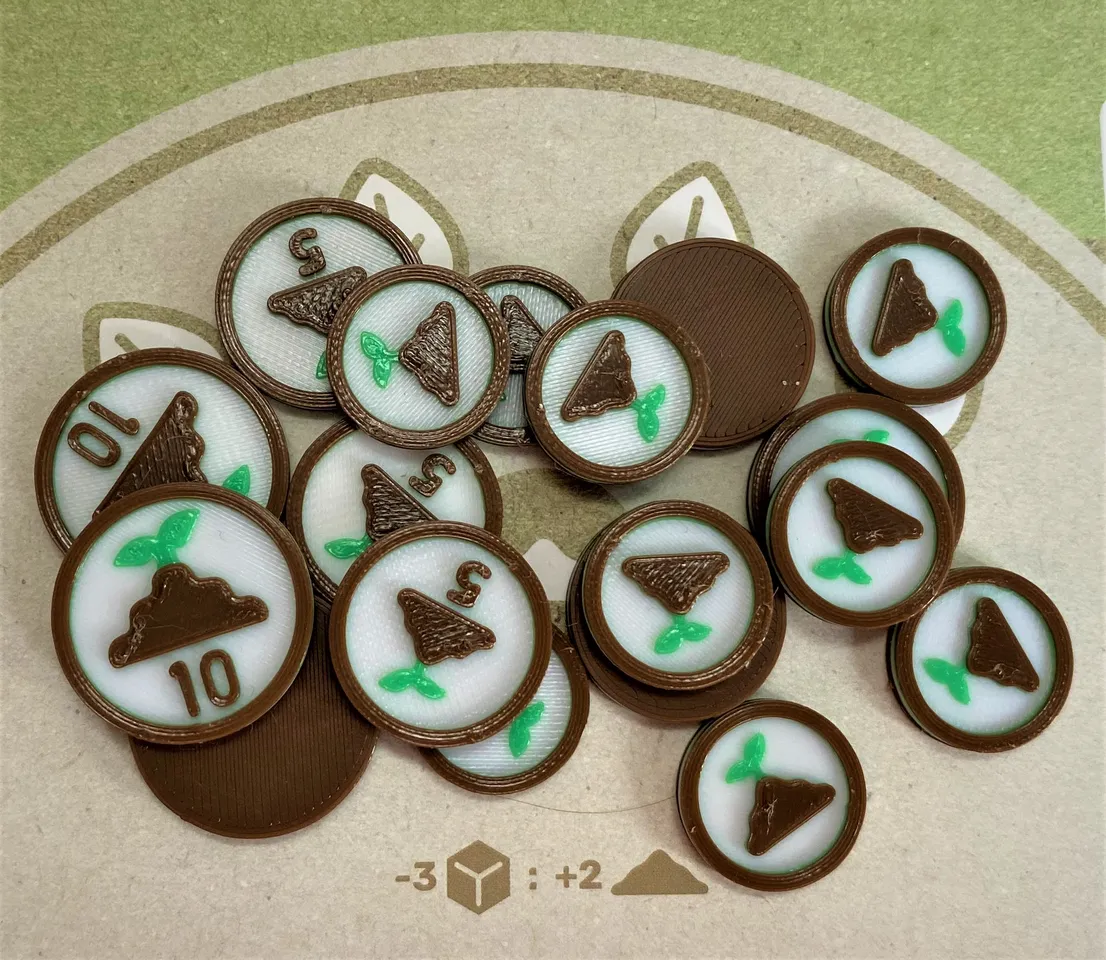 Earth Upgraded Soil Tokens by tjdesign | Download free STL model ...