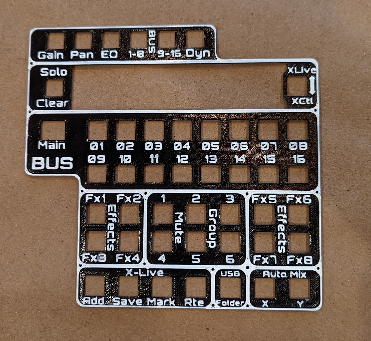 Button Overlay for Behringer X-Touch universal control surface with ...