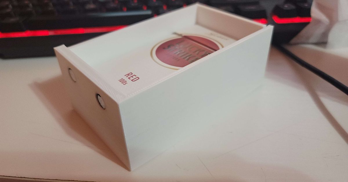 Magnetic cigarette box under desk storage by AlfredBurns | Download ...