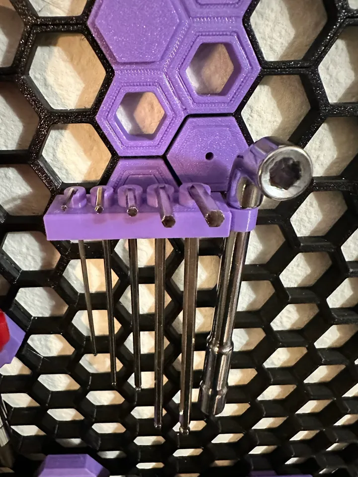 SV06 Hex Key Holder For Honeycomb Storage Wall by Hellstyrant | Download free STL model ...
