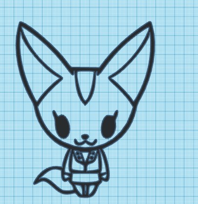FENNEKO -AGGRETSUKO - WALL ART by Ogama Industries | Download free STL ...