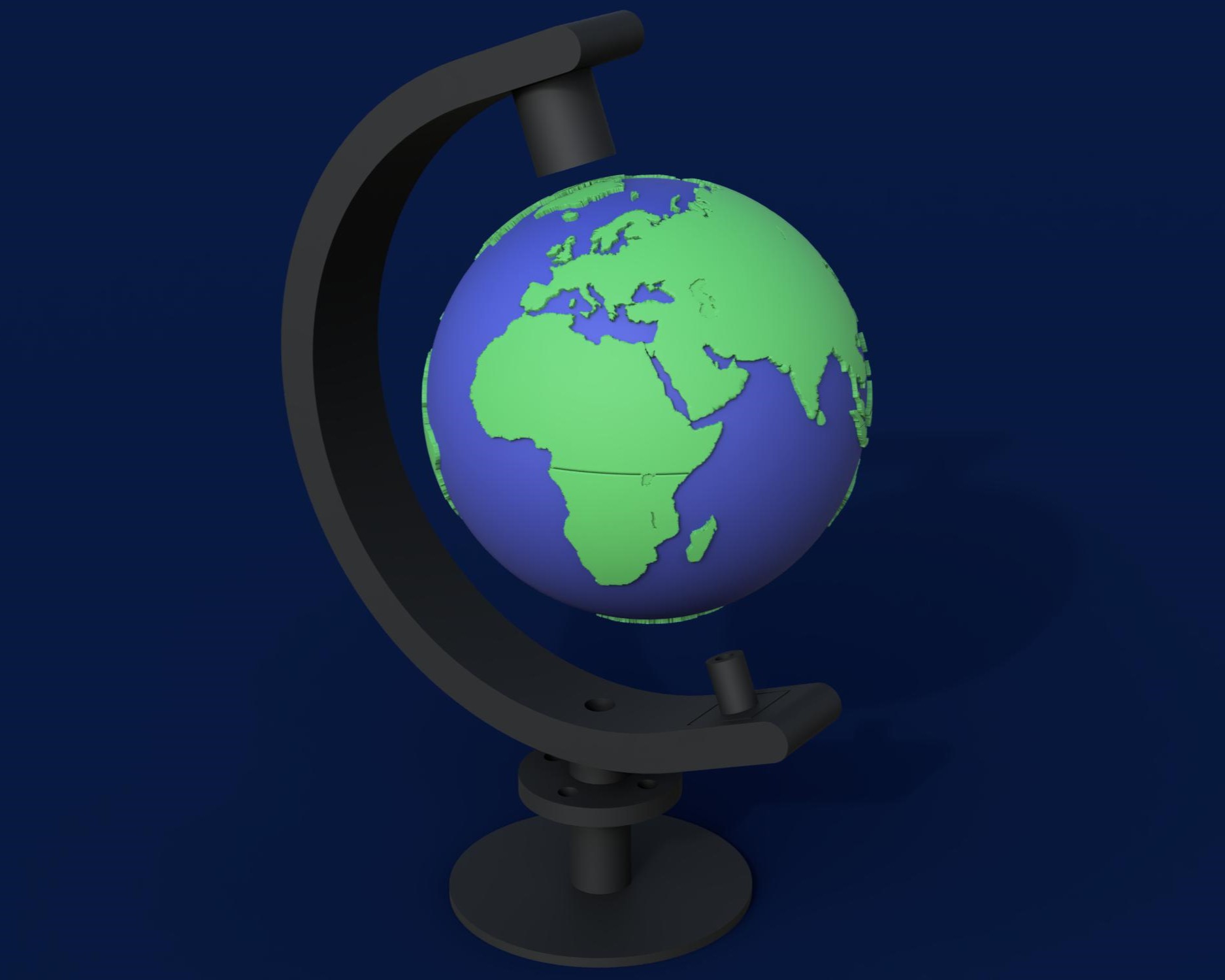 Magnetic "Levitation" Globe by nice_3D_print | Download free STL model ...