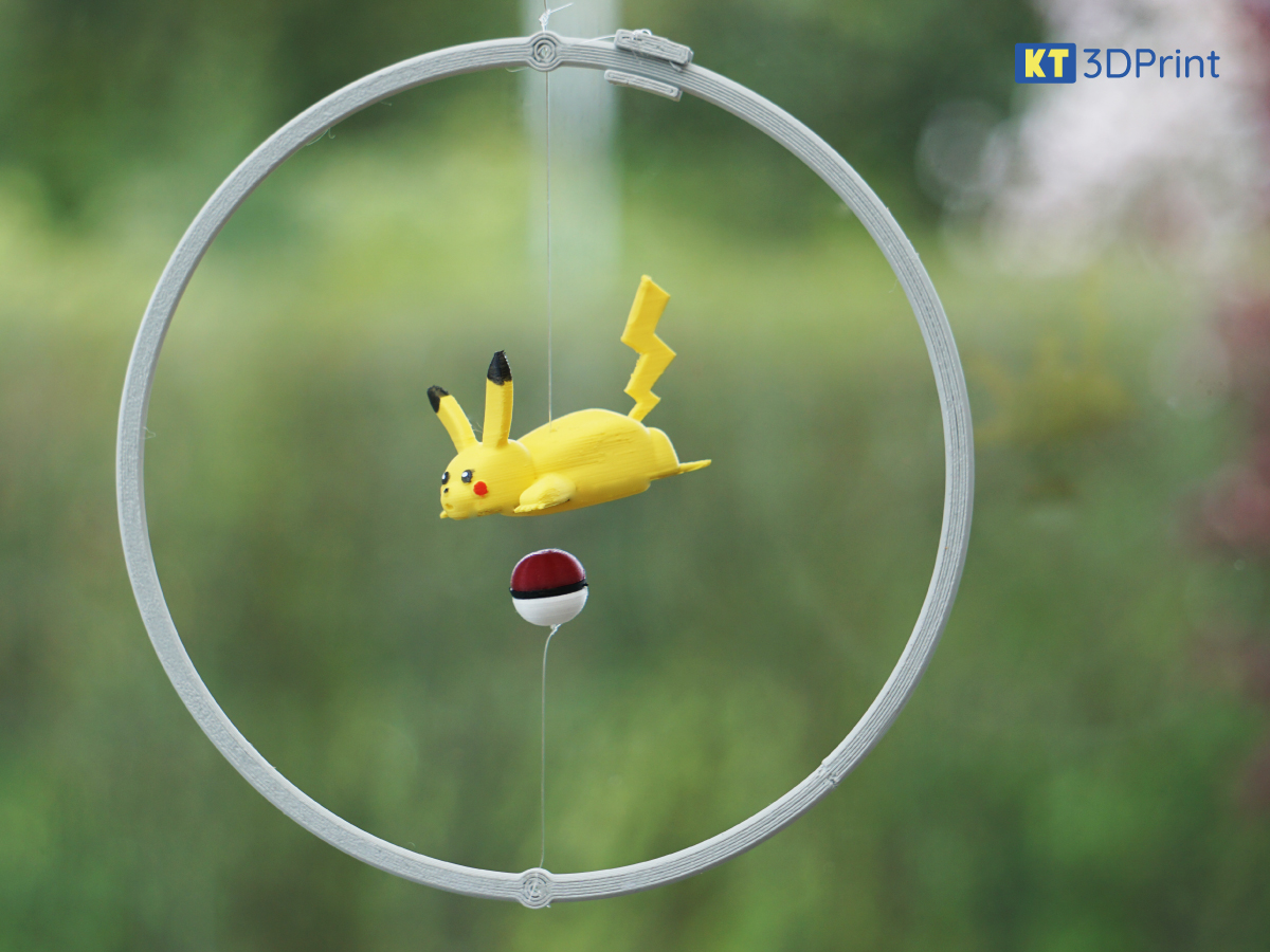 Pikachu art piece with levitating pokeball by KT3Dprint | Download free ...