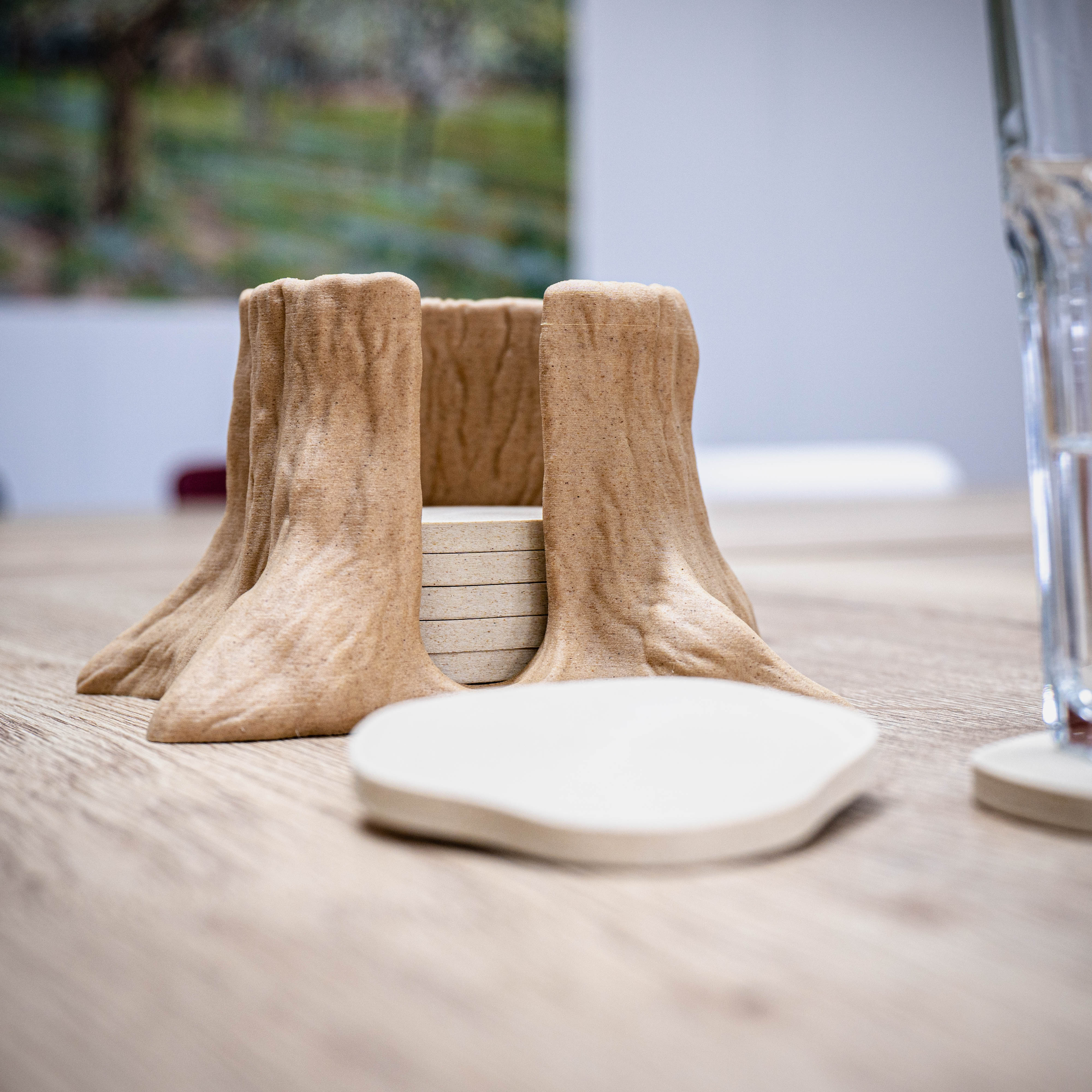 Tree Trunk Coaster Holder by FormFutura B.V. | Download free STL model ...