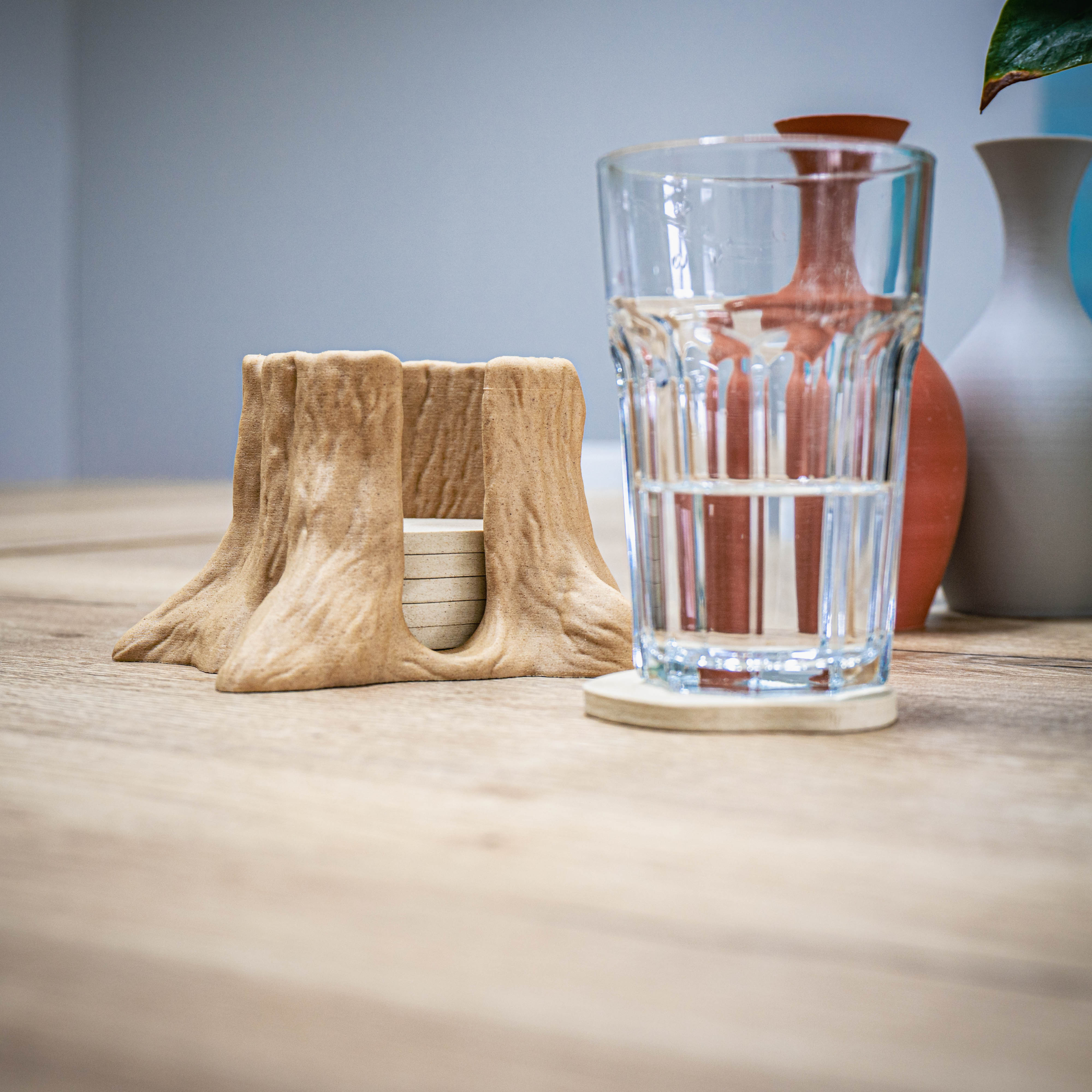 Tree Trunk Coaster Holder by FormFutura B.V. | Download free STL model ...