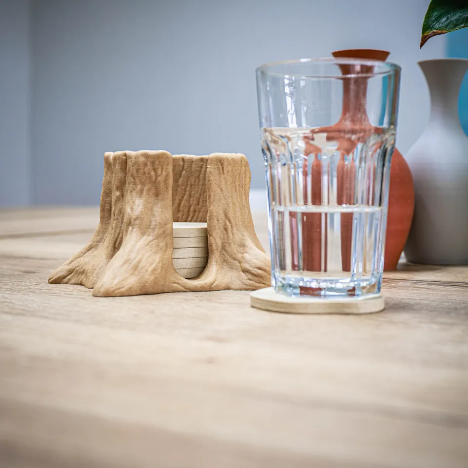 Tree Trunk Coaster Holder by FormFutura B.V. | Download free STL model ...