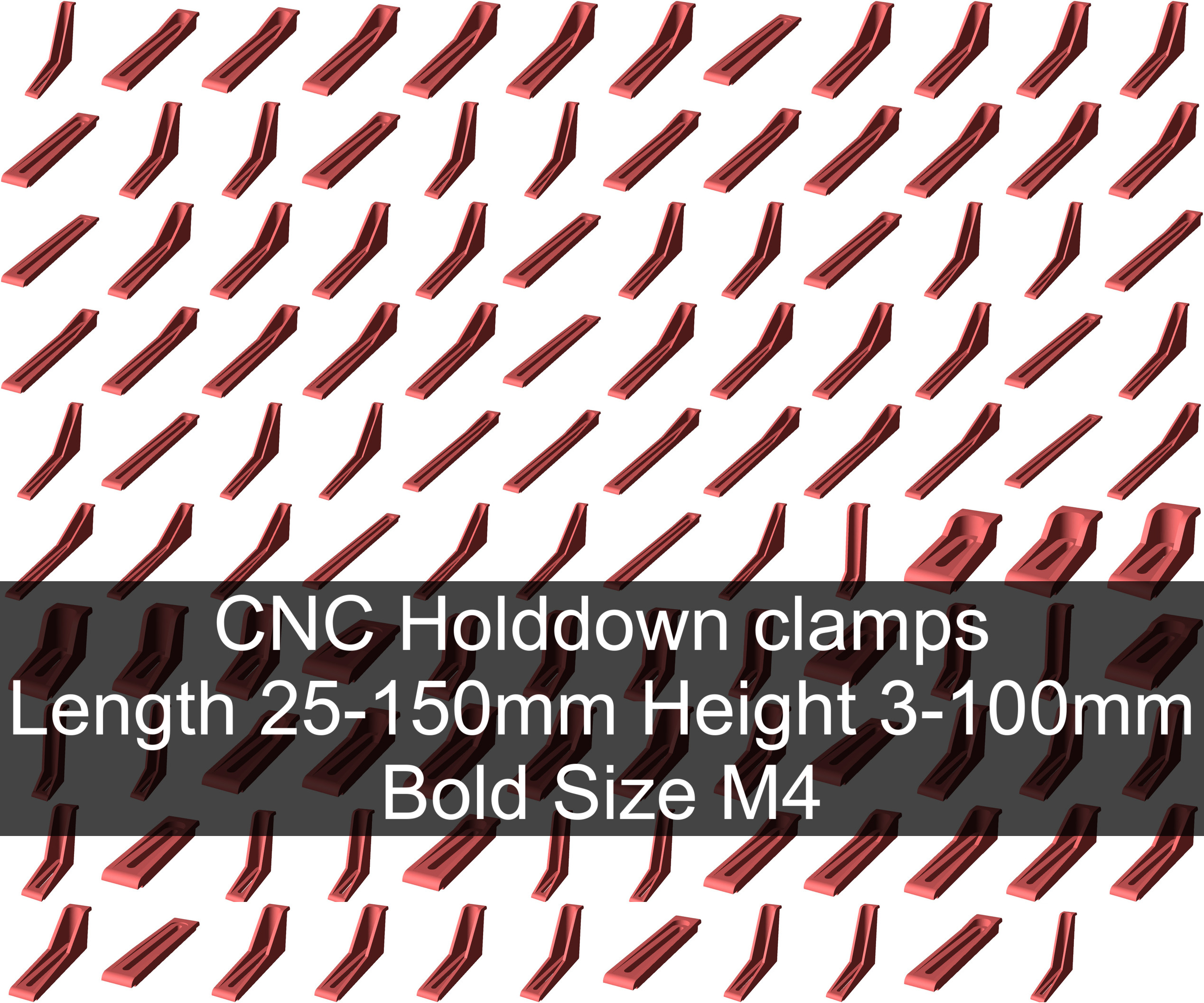 CNC Hold down clamps (All sizes, OpenSCAD) by Max | Download free STL ...