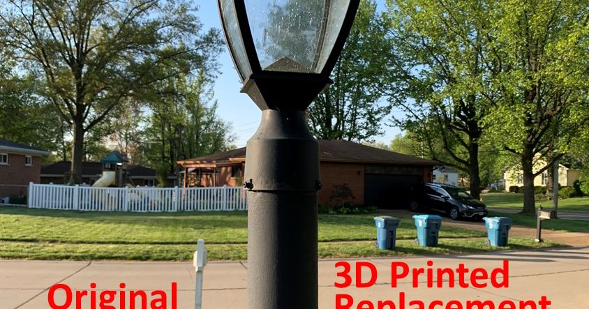 Parametric Gas Light Post Ladder Rest End Ball by Teraflop | Download ...