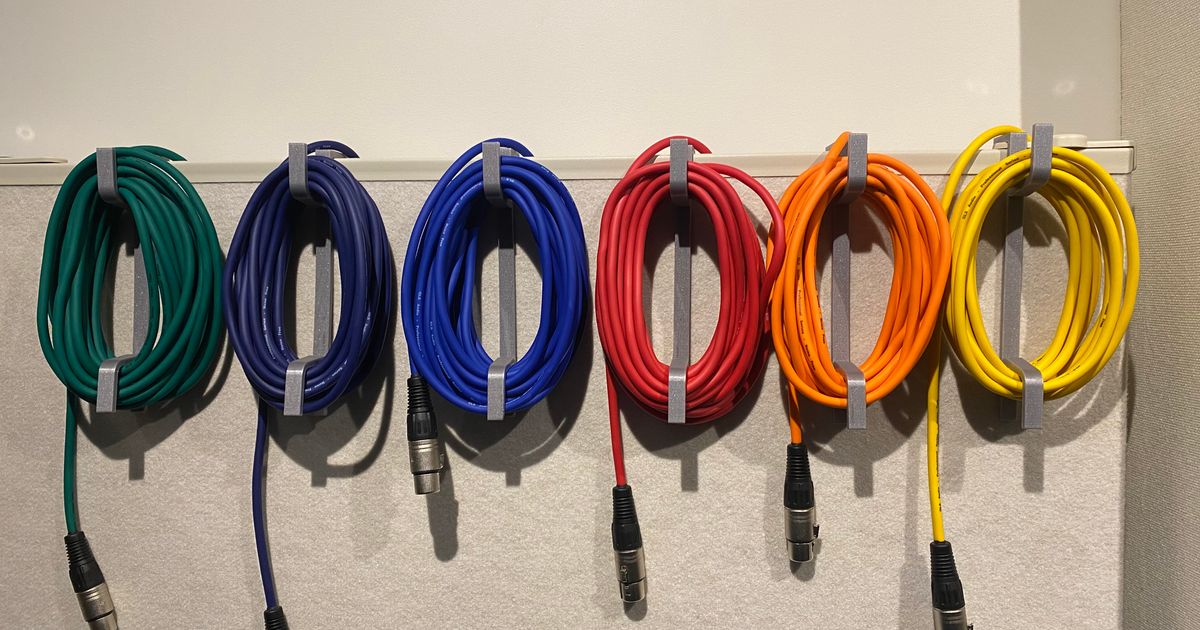 Parametric cable wrap with hanger by mathieuloutre | Download free STL ...