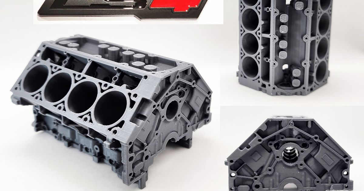 V-8 Engine Block by Triple G Workshop | Download free STL model ...