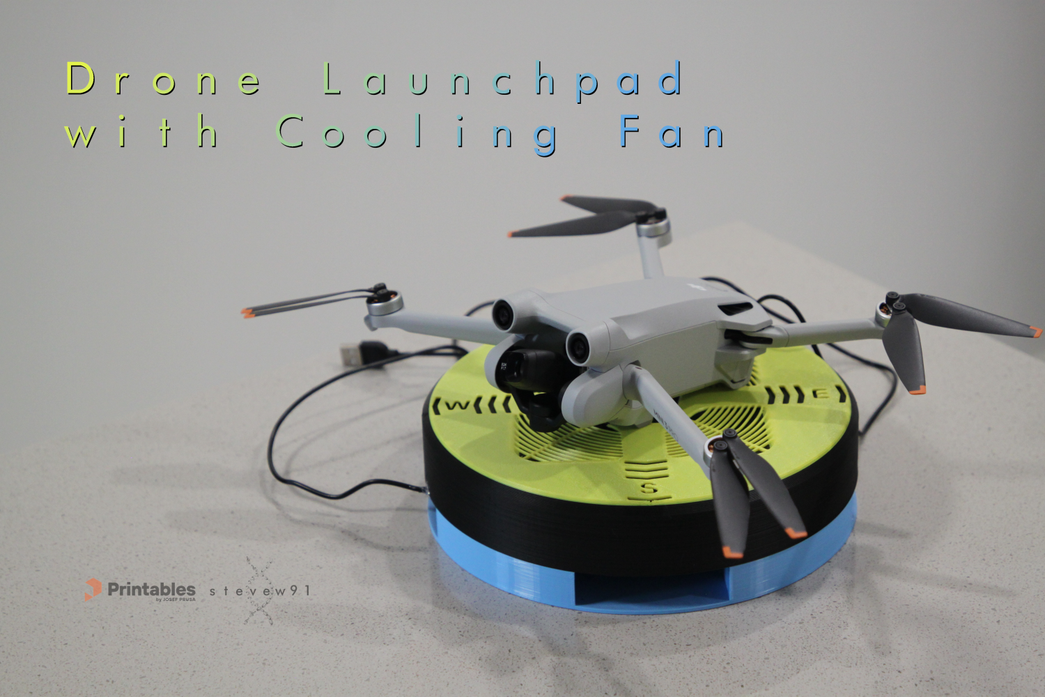 Drone Launchpad with Cooling Fan by SteveW91 | Download free STL model ...