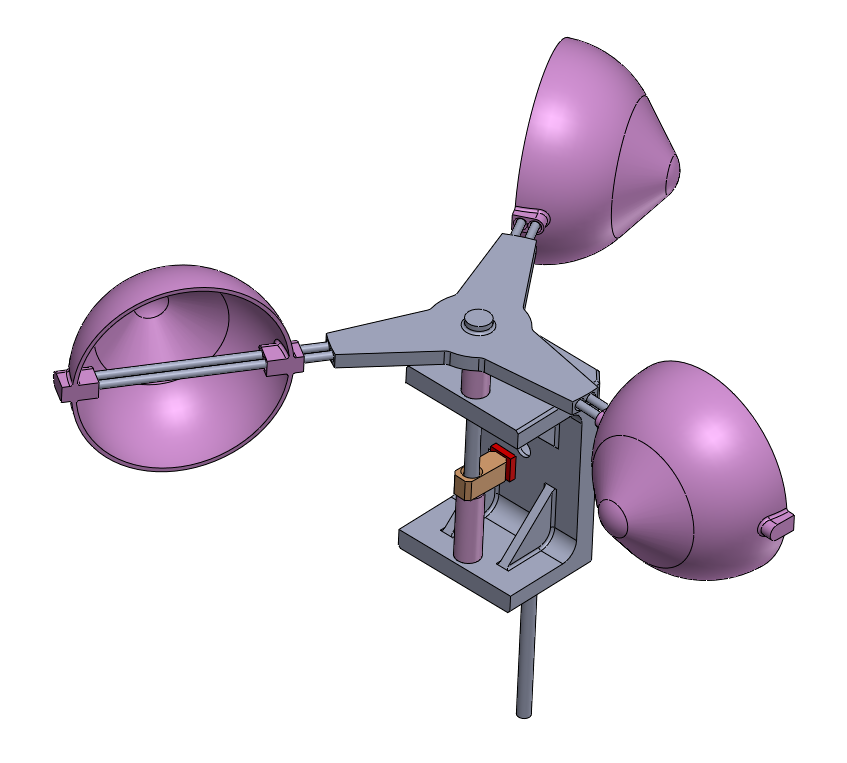Anemometer with 75mm Cups - Improved by Fergy7 | Download free STL ...