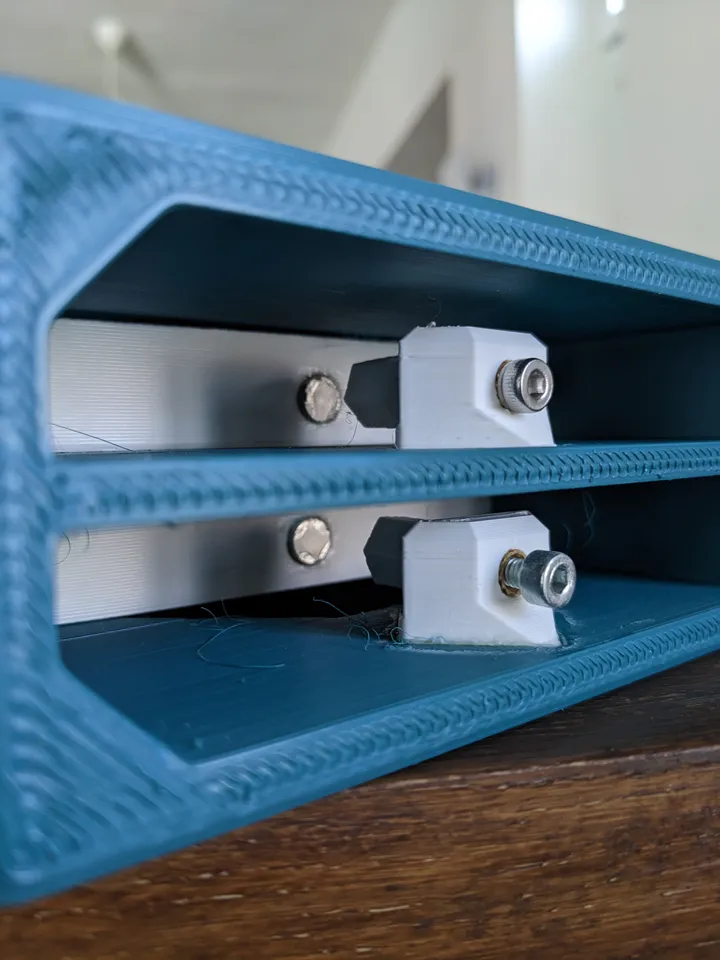 Adjustable magnetic push-pull drawers (monitor stand example) by ...