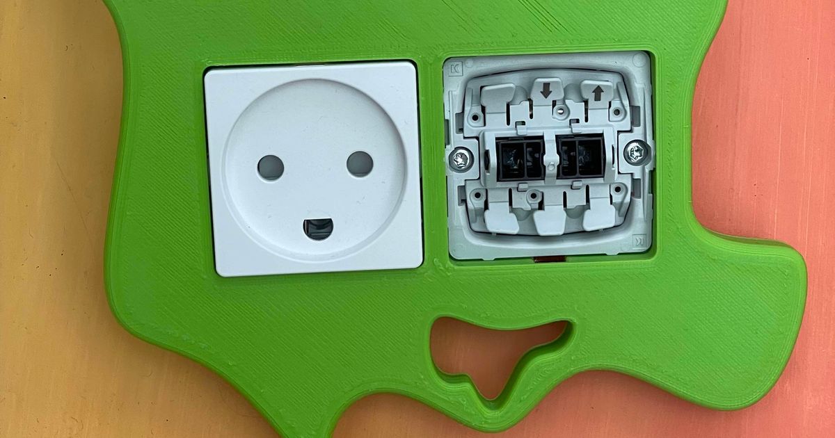 Danish Outlet Faceplate (Stikkontakt Ramme) by Gadjet | Download free ...