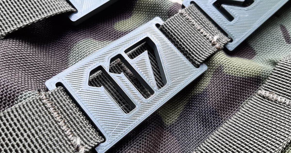 Molle Tag (Small) - 117 (Halo) by Kroeskoppie | Download free STL model ...