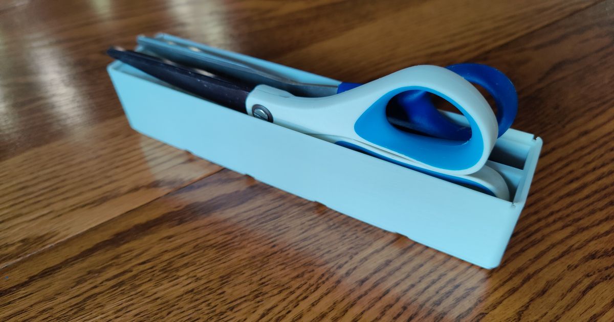 Gridfinity 5x1 Scissors Holder by Rask | Download free STL model ...