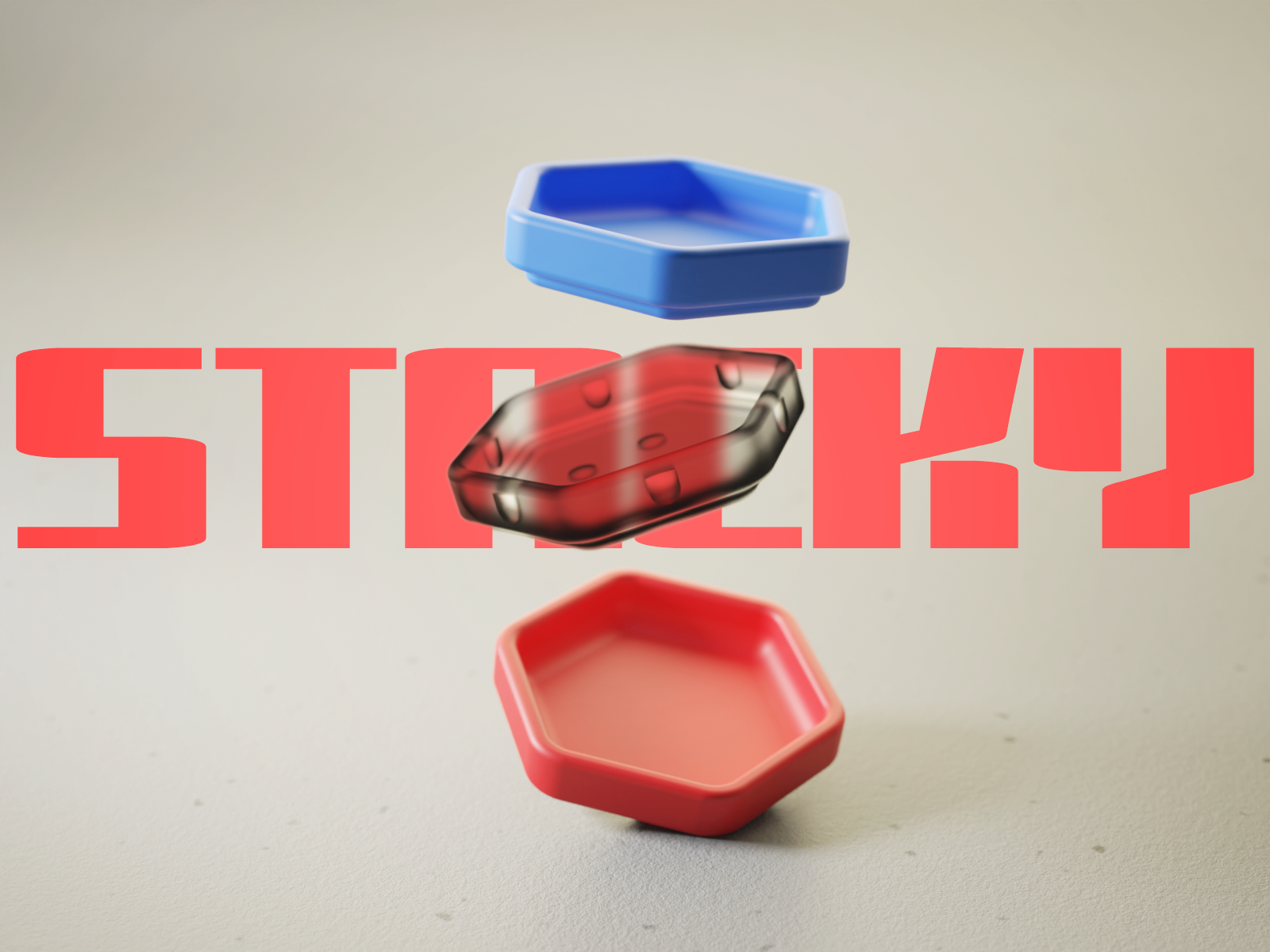 Stacky - Modular and Magnetic Hexagonal Screw Tray by tzachmost ...