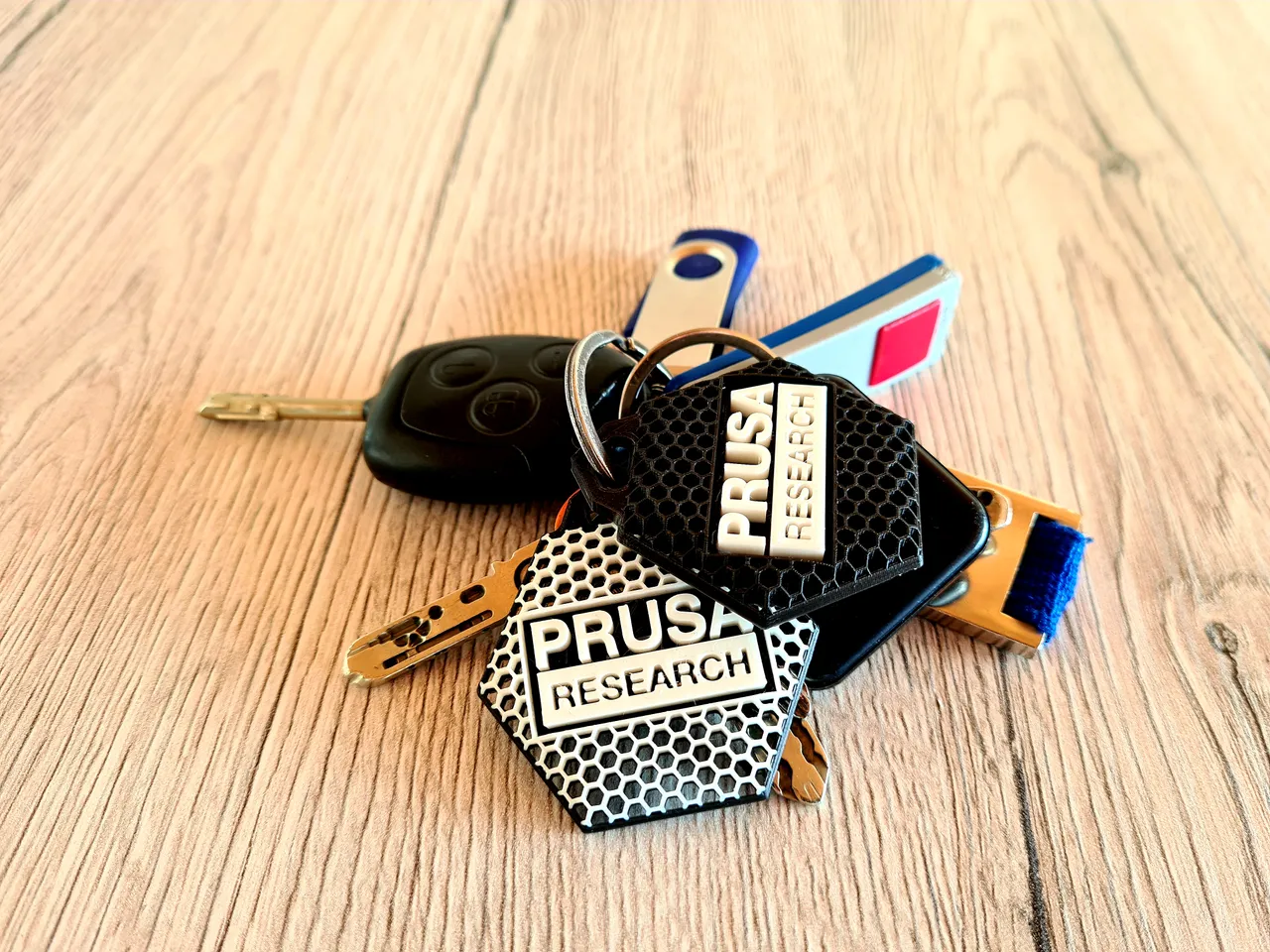 Prusa Honeycomb Keychain by Marcel Baumgartner | Download free STL model | Printables.com