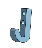 J-shaped Simple Hook by jhostdesign | Download free STL model ...
