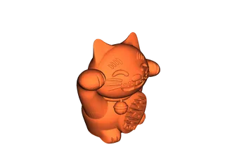 Happy Cat (Maneki Neko) by D3D Pro | Download free STL model ...